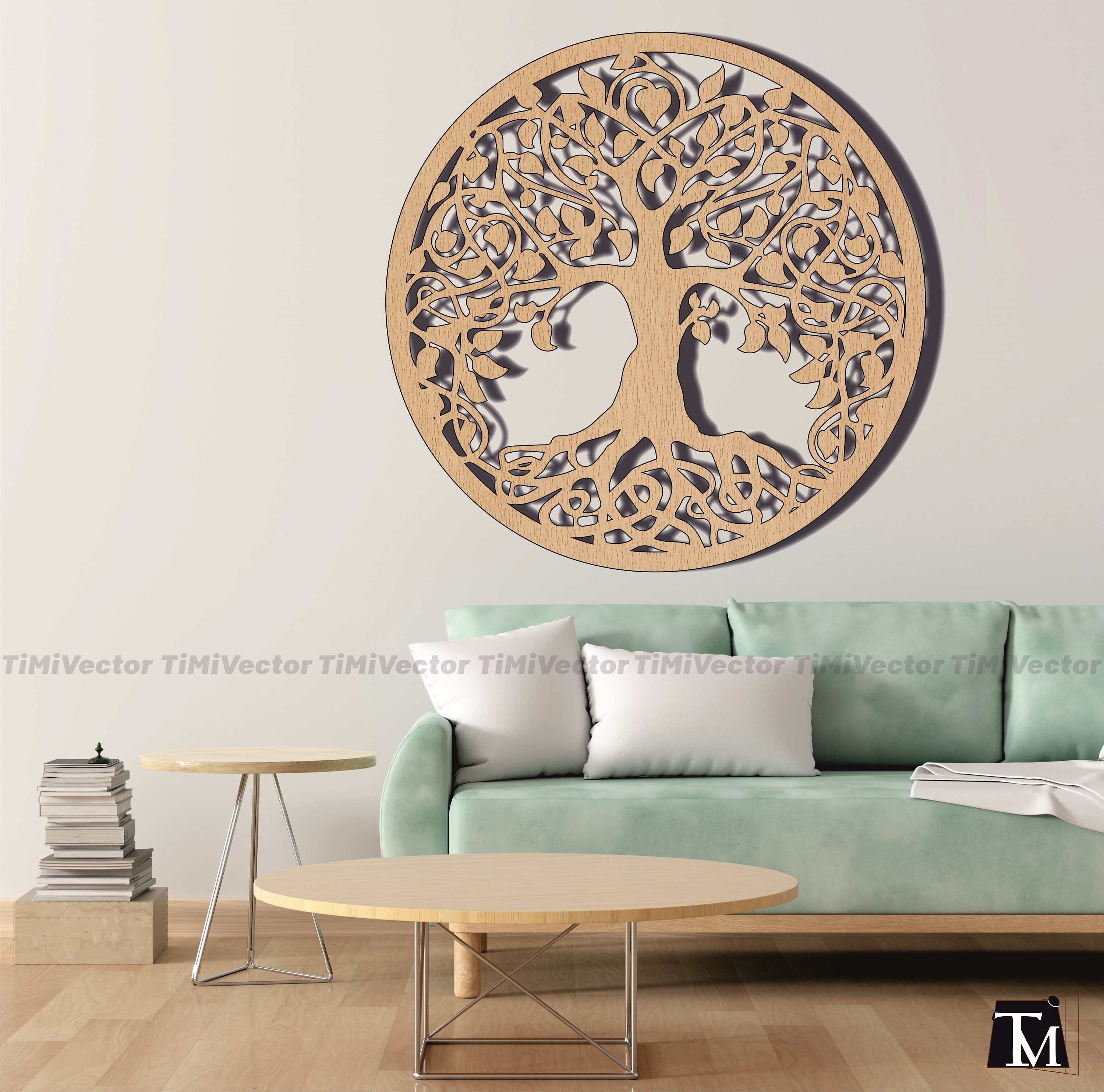 Round Tree of Life Dxf, Eps, Svg, Cdr Files for Laser Cutting, Plasma ...
