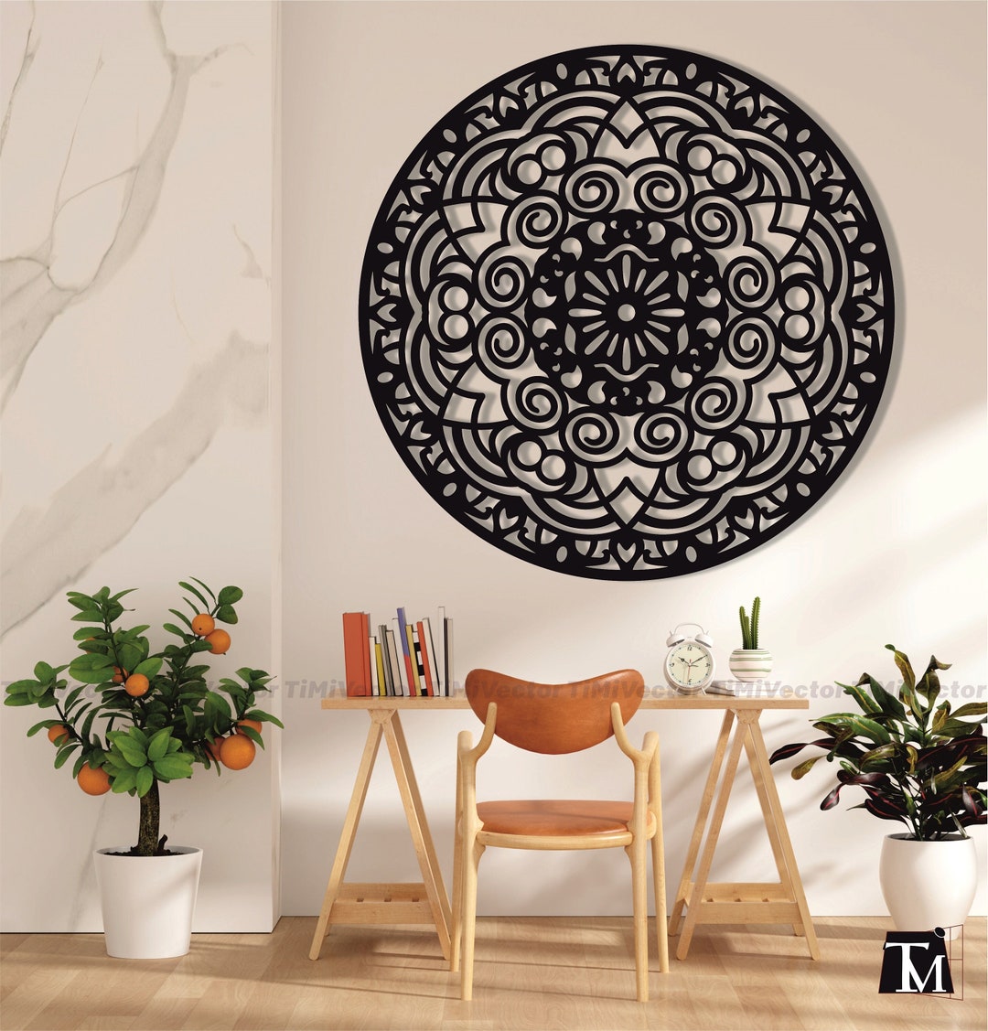 Circular Mandala: Svg, Dxf, Eps, Cdr Files for Laser Cutting, Plasma ...