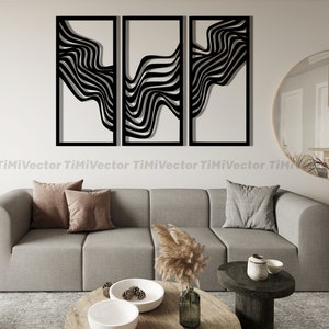 Panel Abstraction Laser Cut Design, Svg/dxf Files, Home Decor, Vector ...