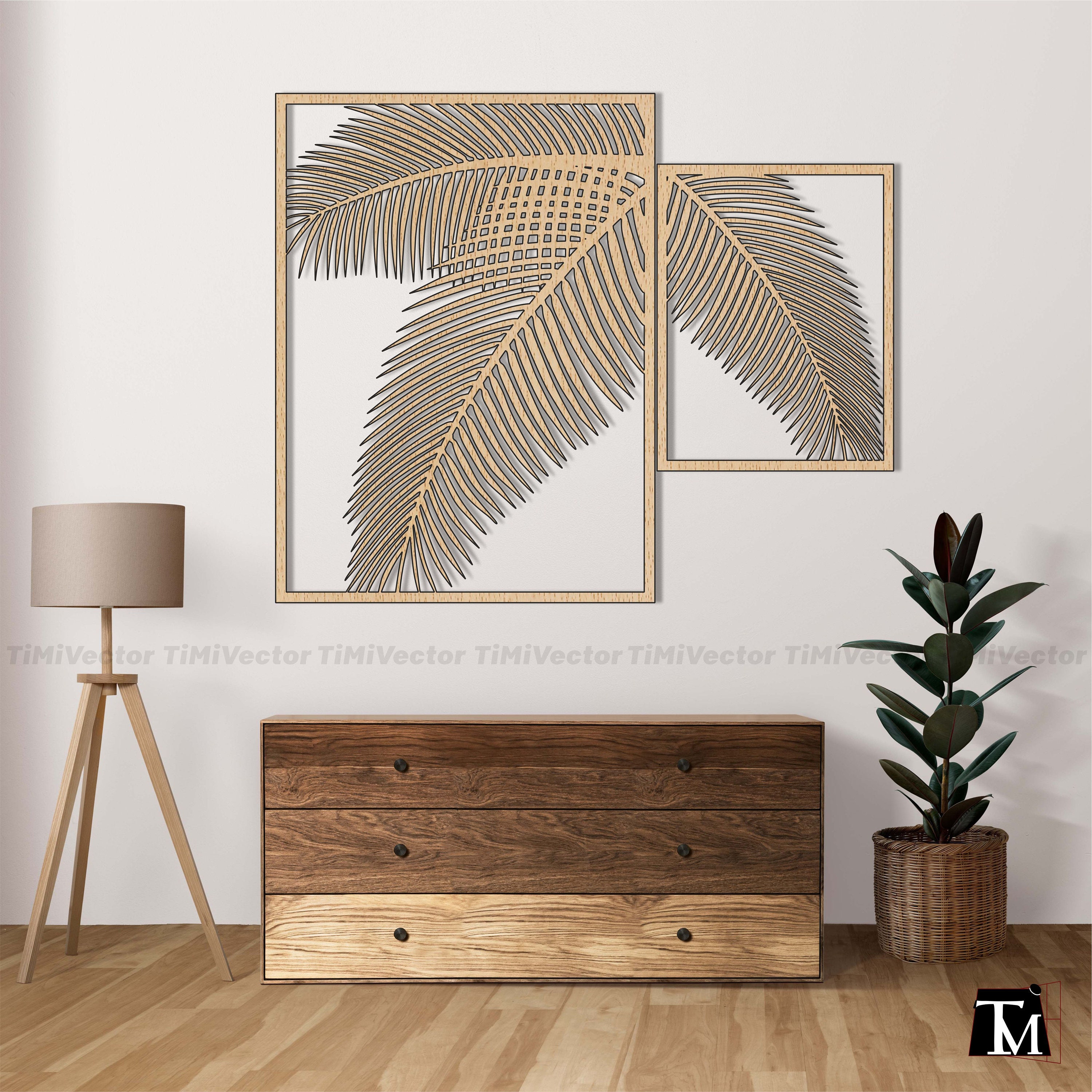 Palm Leaves, Laser Cut, Cnc Design, Svg/dxf Files, Home Decor, Vector ...
