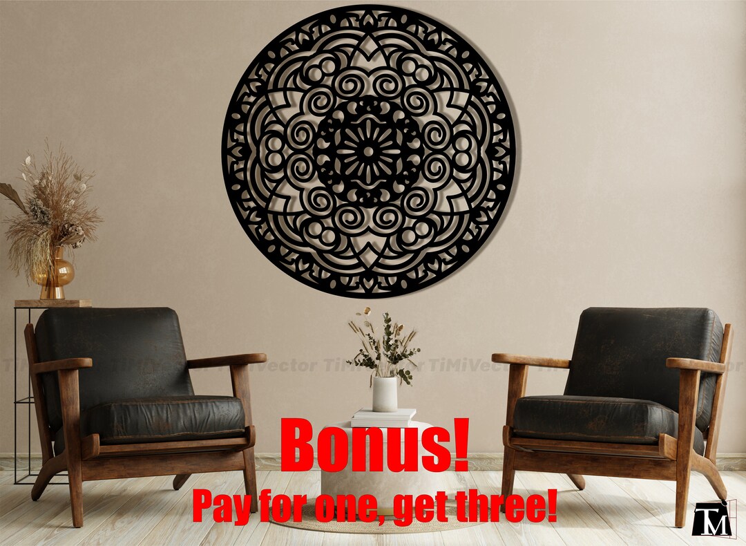 Circular Mandala: Svg, Dxf, Eps, Cdr Files for Laser Cutting, Plasma ...