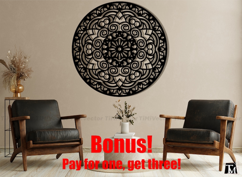 Circular Mandala: Svg, Dxf, Eps, Cdr Files for Laser Cutting, Plasma ...