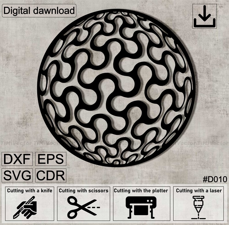 Abstract Organic Wave Pattern, Svg/dxf/cdr/eps Files for Cnc and Laser ...