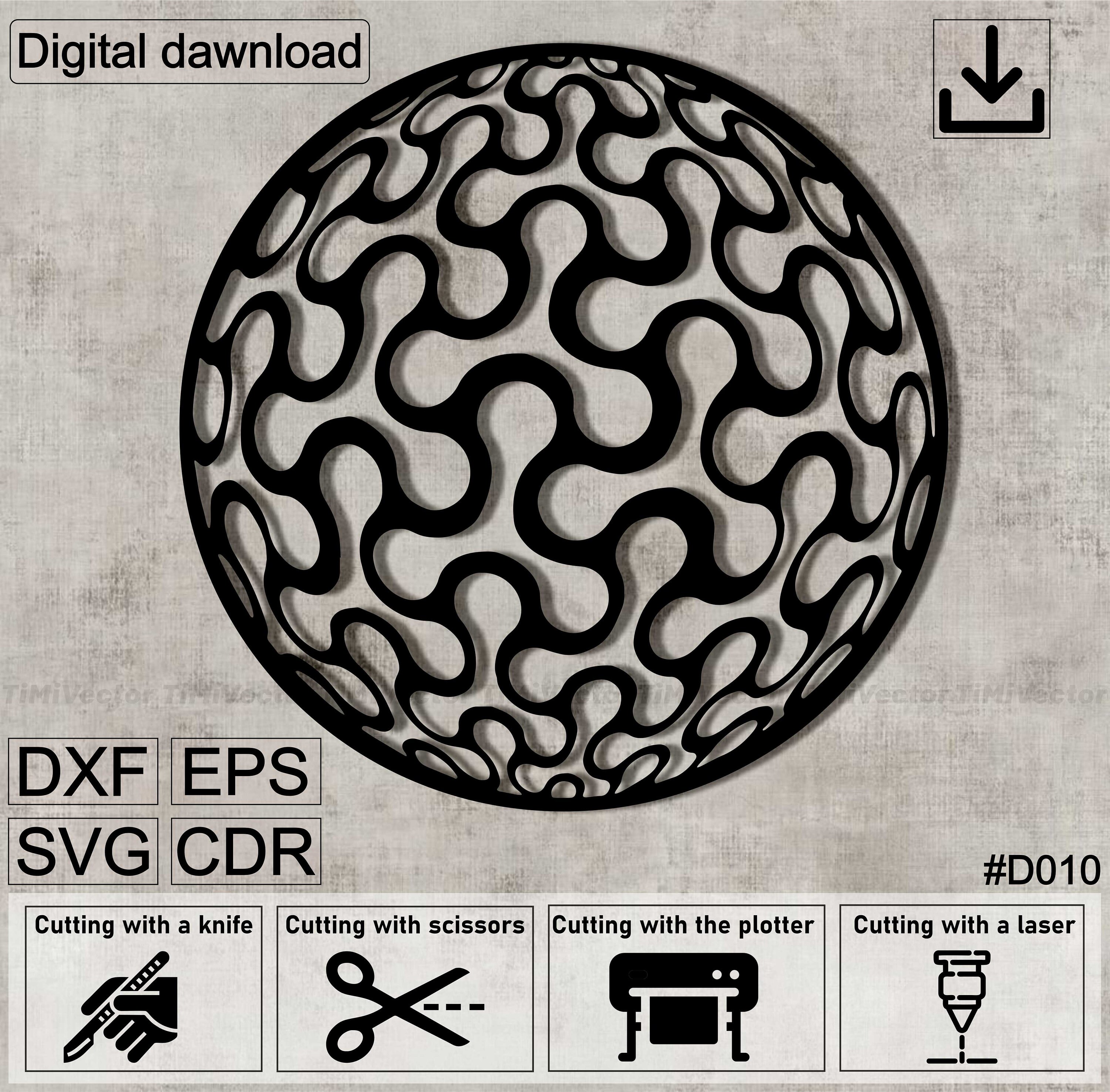 Abstract Organic Wave Pattern, Svg/dxf/cdr/eps Files for Cnc and Laser ...