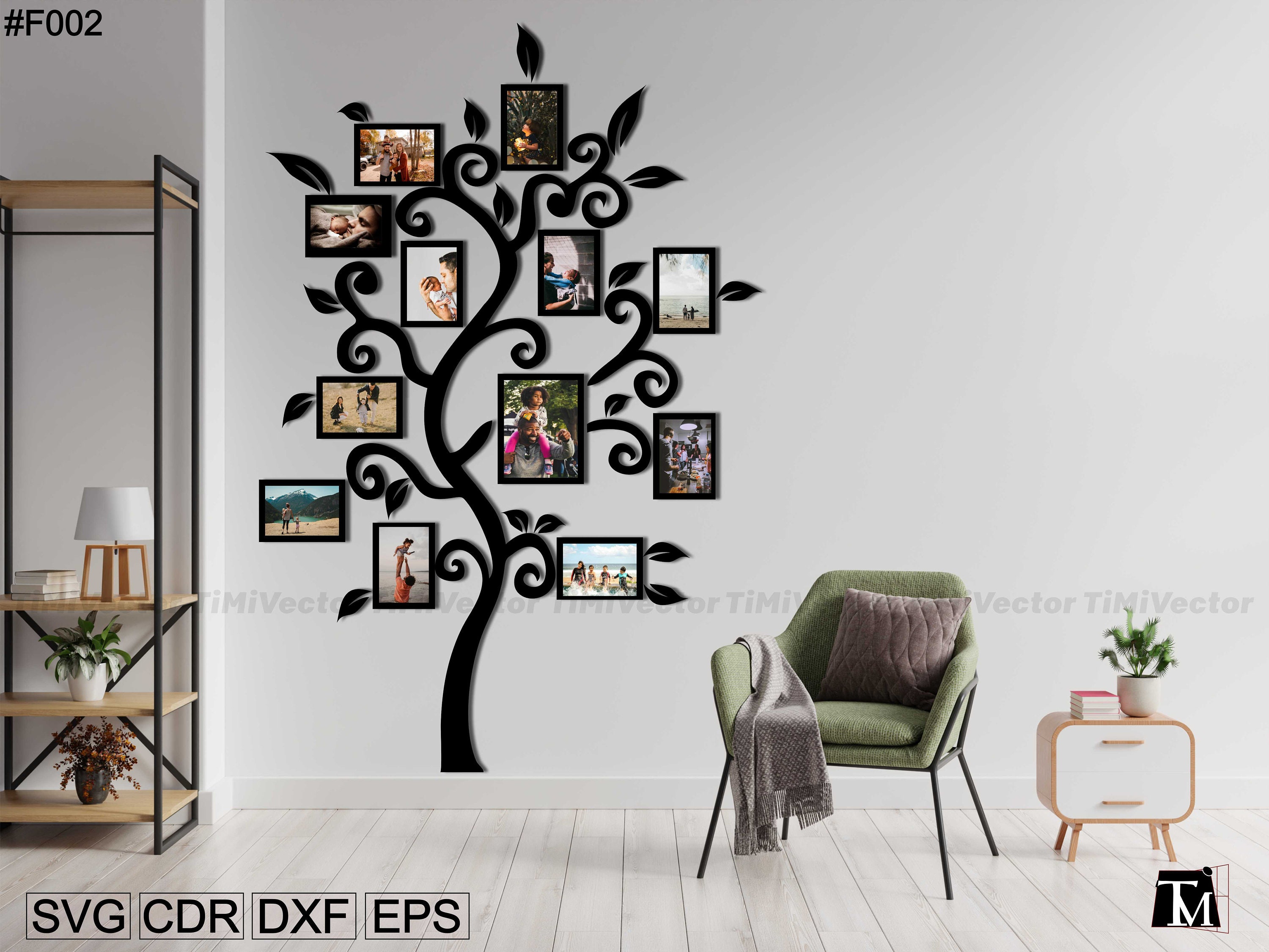 Family Tree Frames, Custom Photo Holder, Laser Cut Decor, Svg, Dxf, Cdr ...