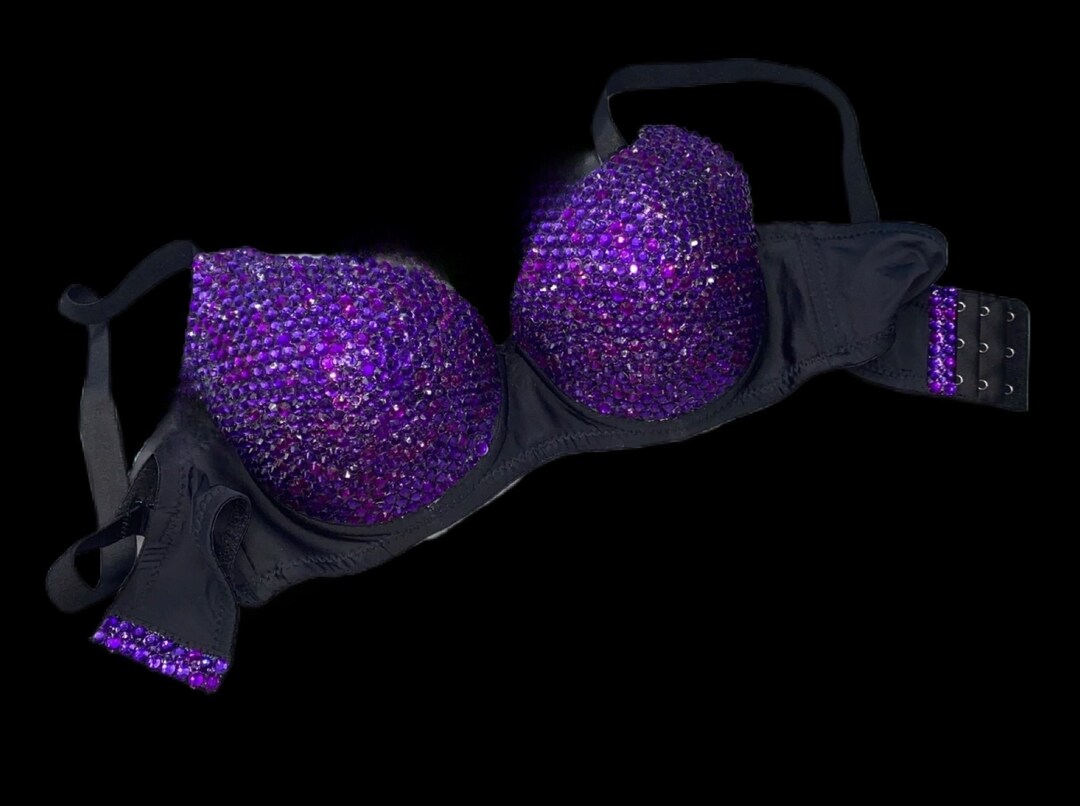 Cadbury Purple Classic Design Crystal Bra Top - Etsy