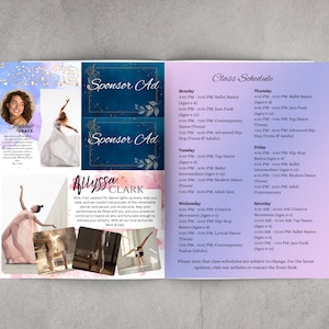 16 Page Recital Program Template Ideal for Dance Recital, School ...
