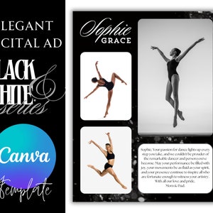 Full & 1/4 Page Recital Ad for Dance Studio Program | Easy Edit in ...