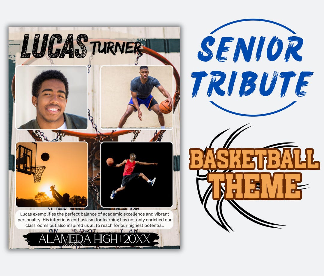 High School Basketball Sport Ad Full & 1/4 Page Ad Template | Male ...