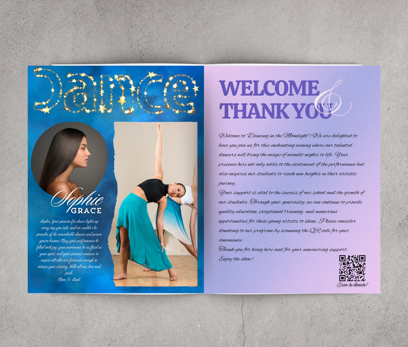 16 Page Recital Program Template Ideal for Dance Recital, School ...