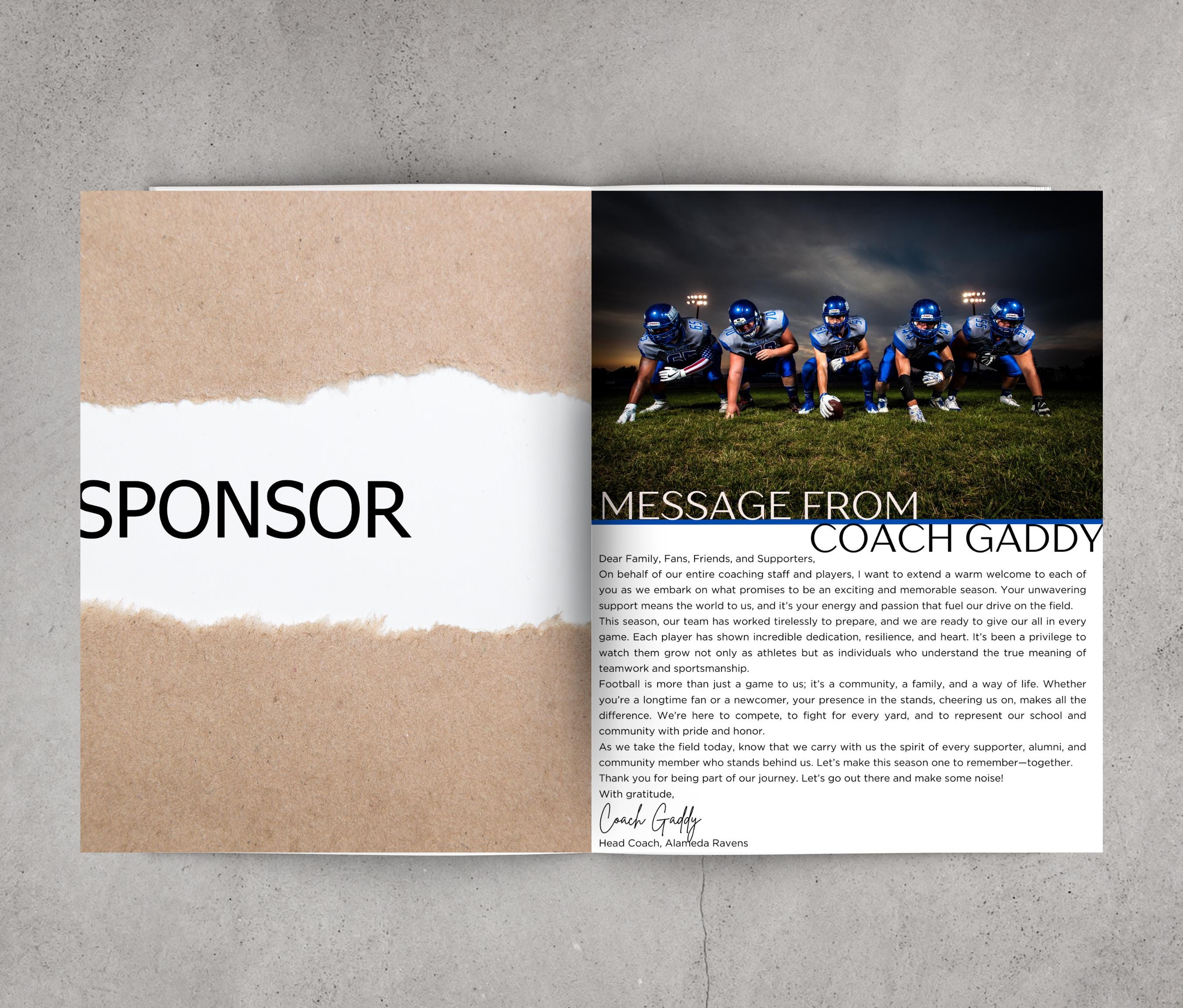 Ultimate Football Season Program + Student Ads BUNDLE | 20 Page Program ...