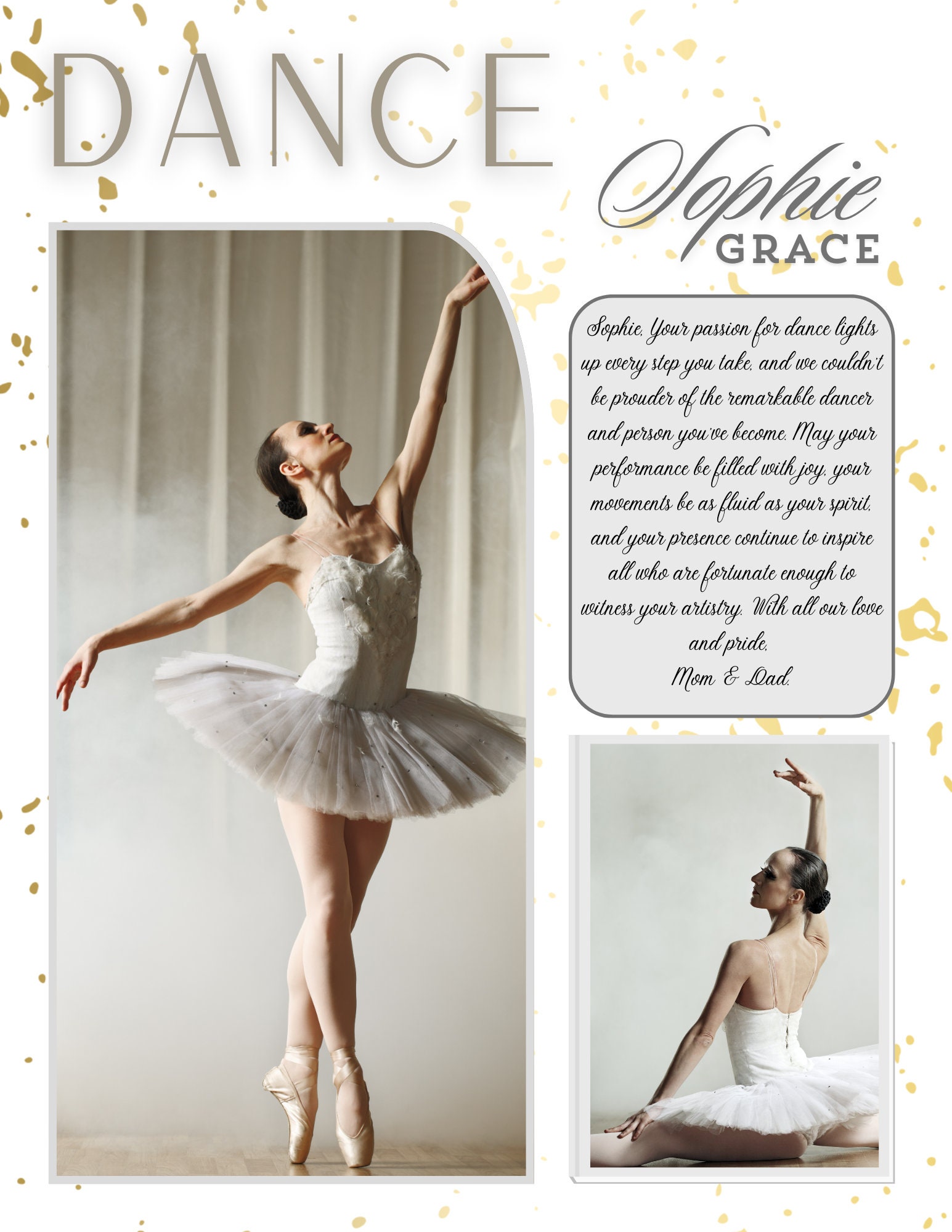 Dance Recital Ad Half Page Template | Dance Recital Flyer Dance Studio ...
