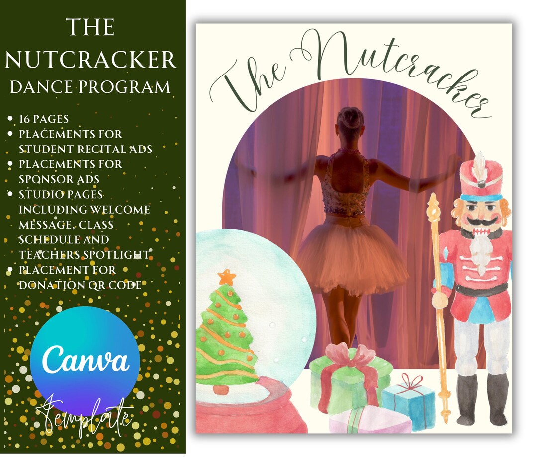 16 Page the Nutcracker Recital Program Template 8.5 X 11 Ideal for ...