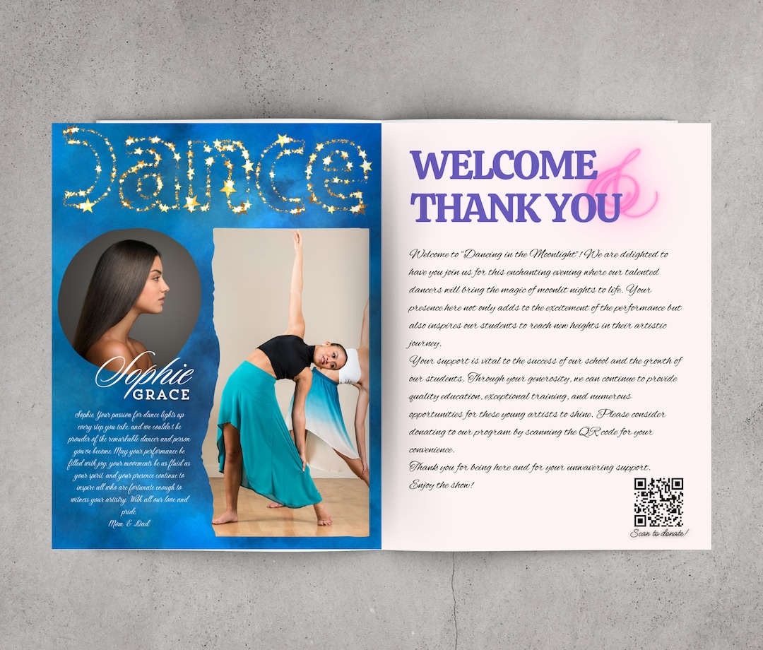 Recital Program Template - Playbill Magazine Style, 16 Pages With ...
