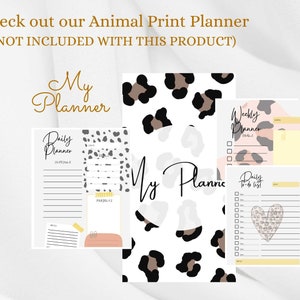 18 Animal Print Cover Designs Bundle, Cheetah Planner Covers, Front ...