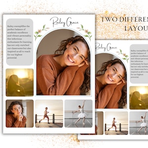 Senior Yearbook Ad Half Page Editable in Canva, With 3 Different ...