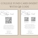 Qr Code College Fund Graduation Insert | Cash App Graduation Gift ...
