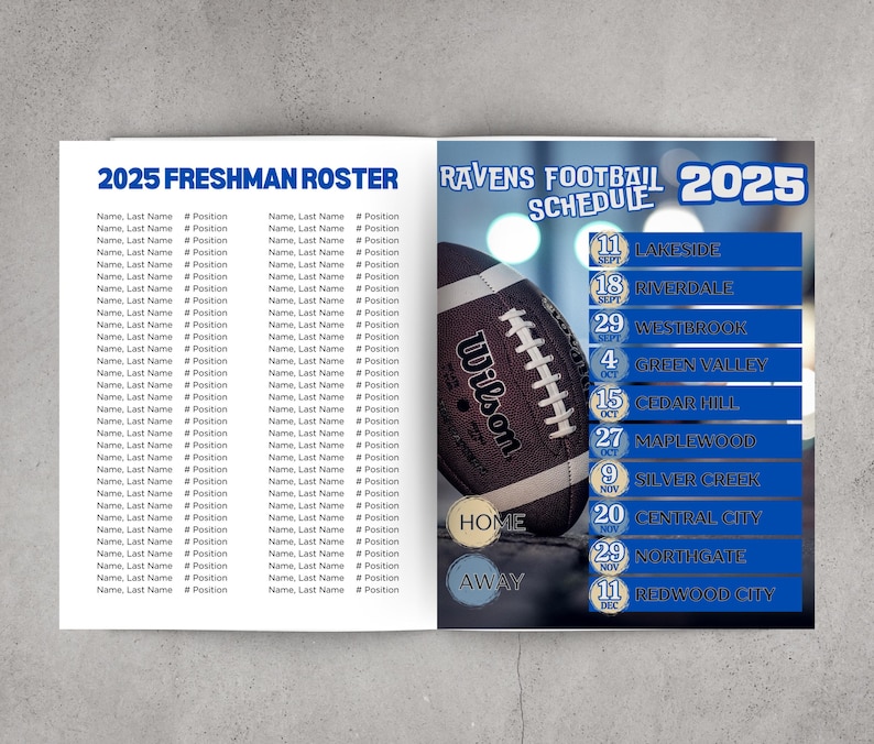 Ultimate Football Season Program + Student Ads BUNDLE | 20 Page Program ...