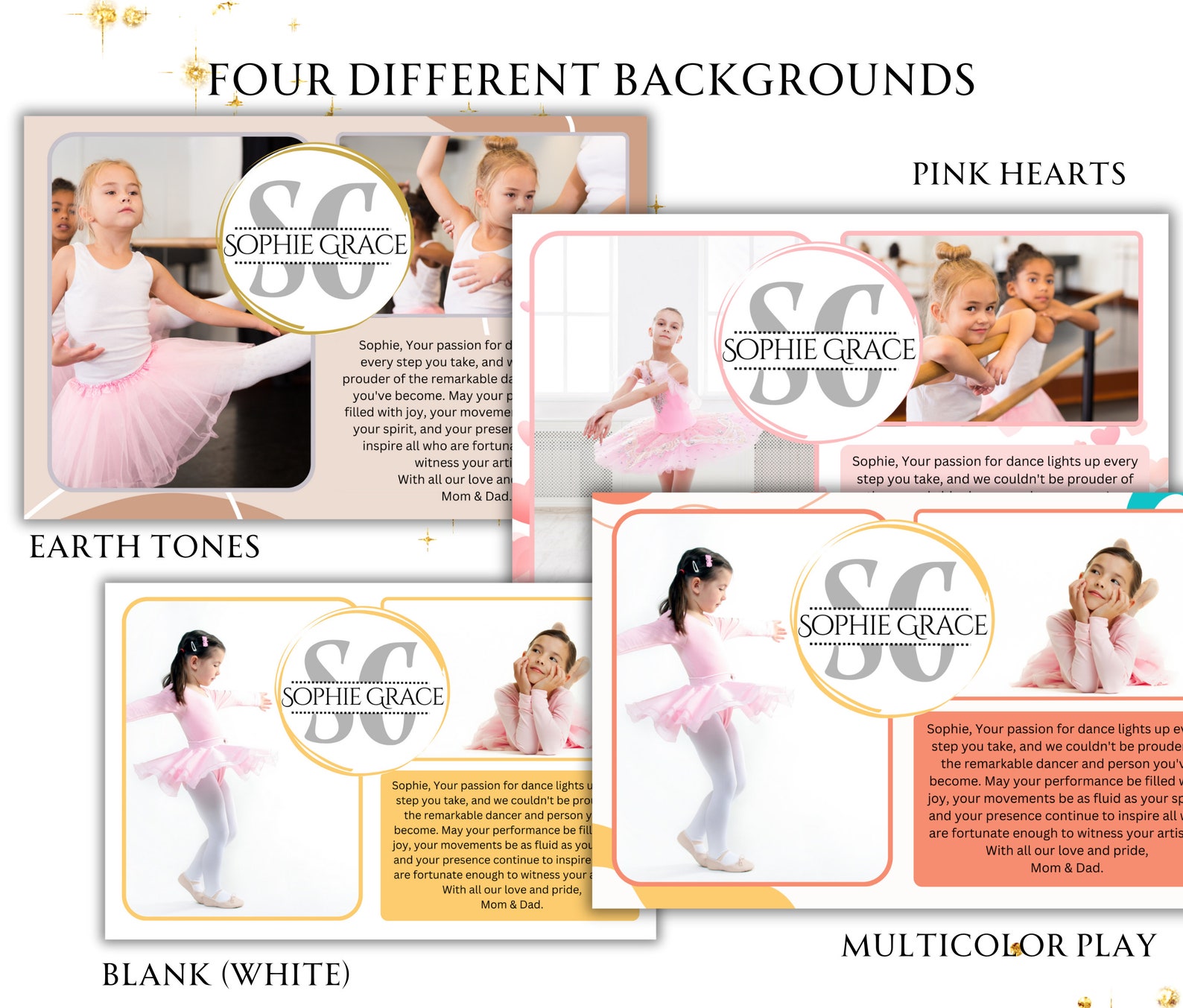 Dance Recital Ad Full Page EDITABLE IN CANVA Ideal for Little Girls and ...