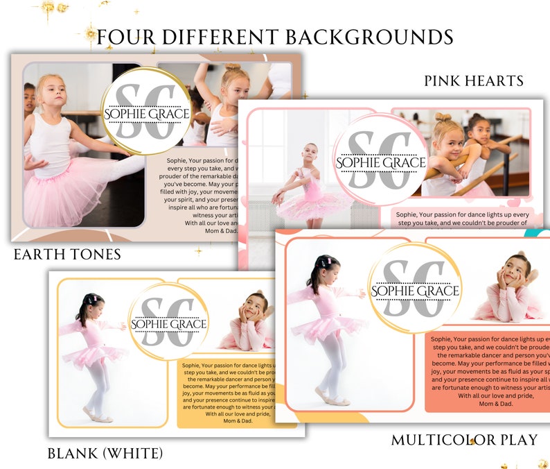 Elegant Recital Ad Tribute Self-editing in Canva | Ballet Dance Program ...
