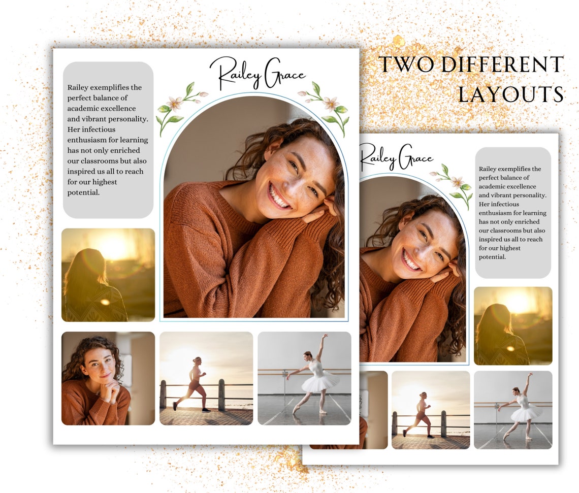 Dance Recital Ad Flyer Full & Quarter Page Dance Ad Dance Studio Ad ...