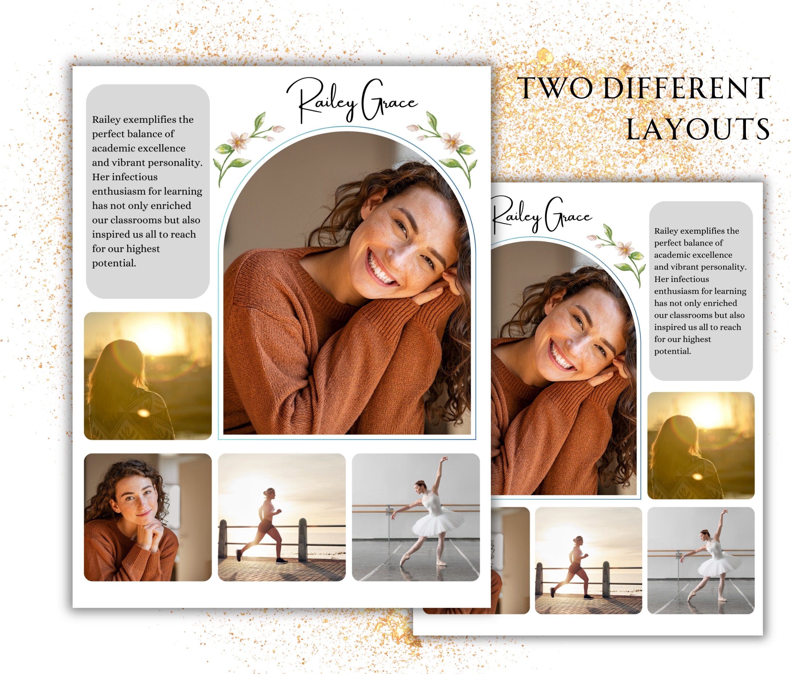 Dance Recital Ad Flyer | Full & Quarter Page Dance Ad | Dance Studio Ad ...