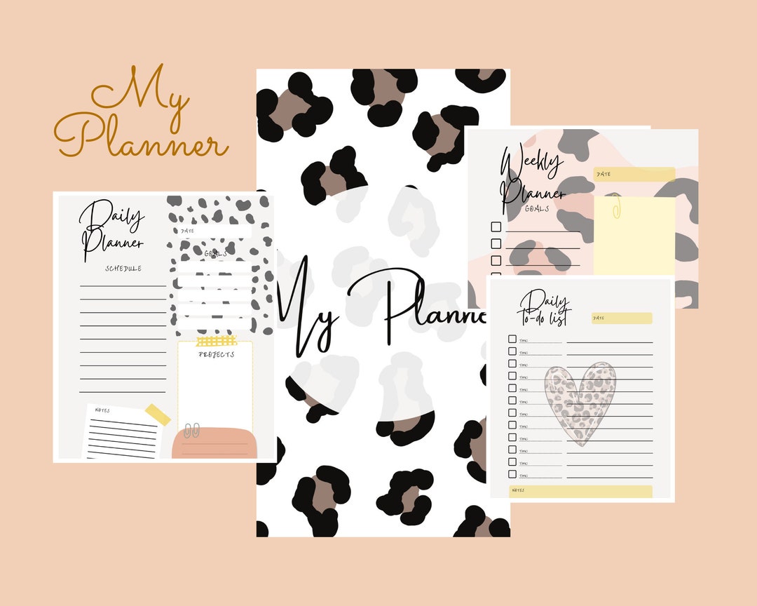 Animal Print Planner, Leopard Print Planner, Jungle Planner, Budget ...