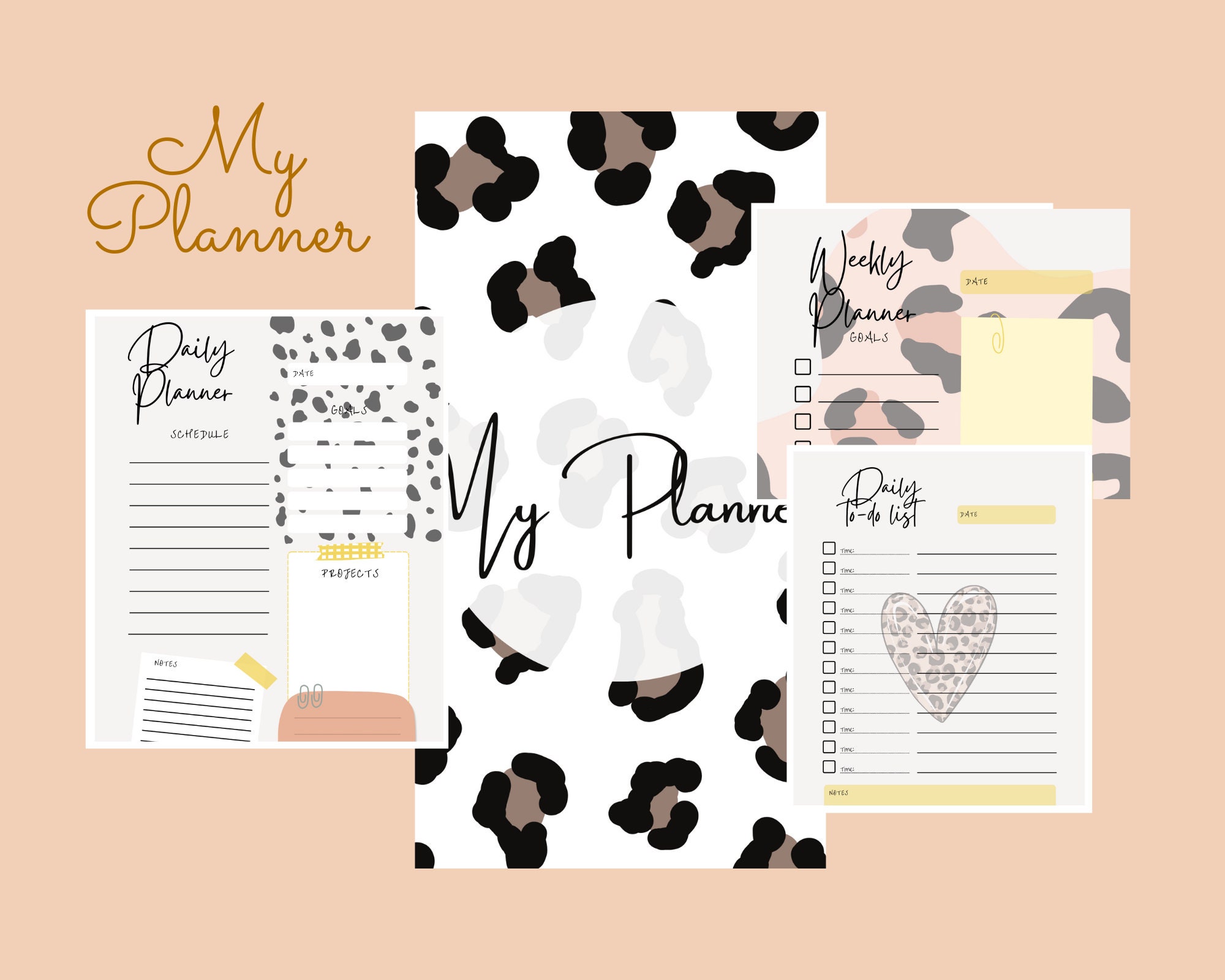 Animal Print Planner, Leopard Print Planner, Jungle Planner, Budget ...