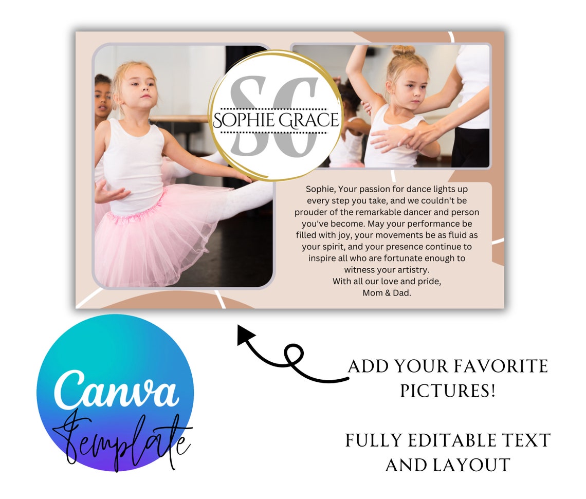 Dance Flyer Ad Template Half Page | Edit on Canva at Home Dance Recital ...