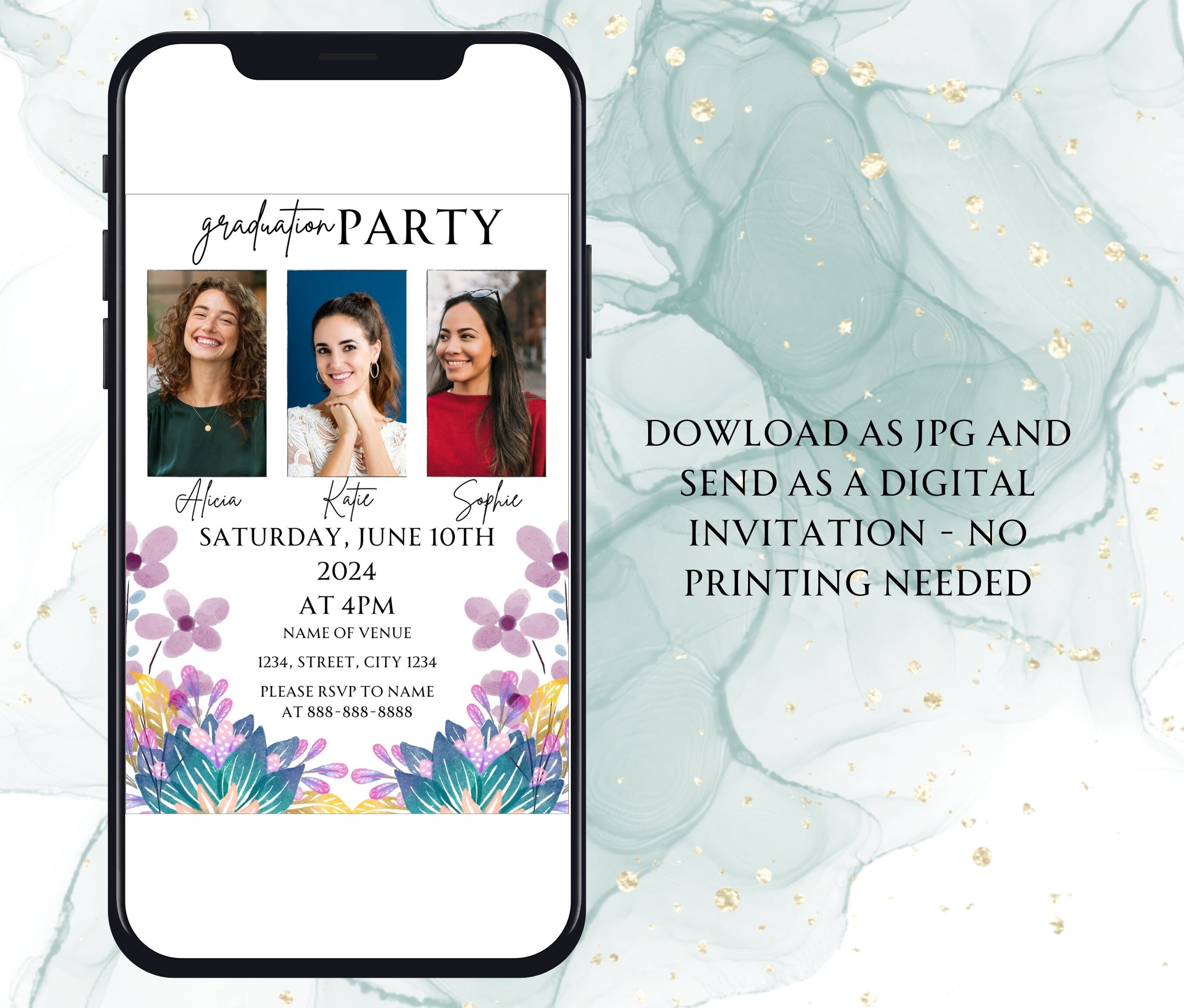 Friends Graduation Invitation Siblings 2024 | Joint Edit Triple ...