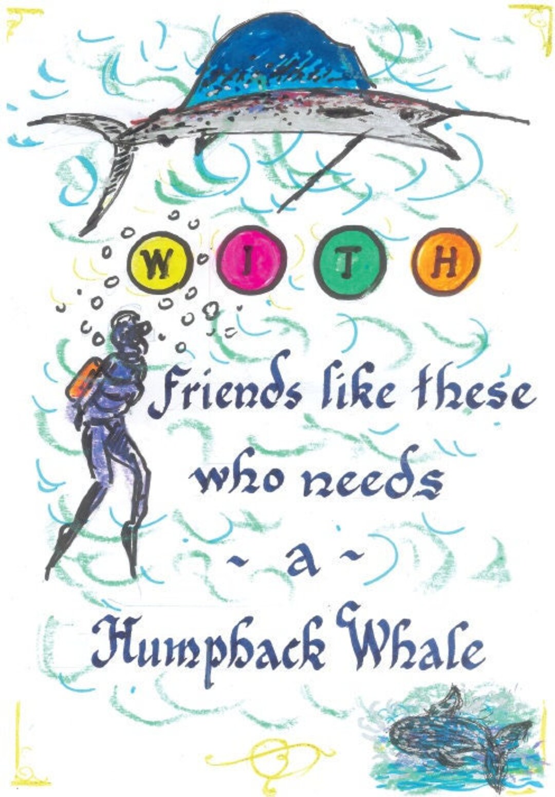 Book - With Friends Like These Who Needs a Humpback Whale - Etsy