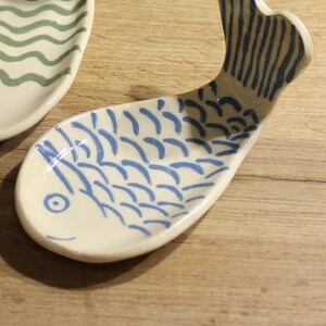 Cheerful Fish Design Spoon Holders - Colorful Ceramic Rests for Cooking ...