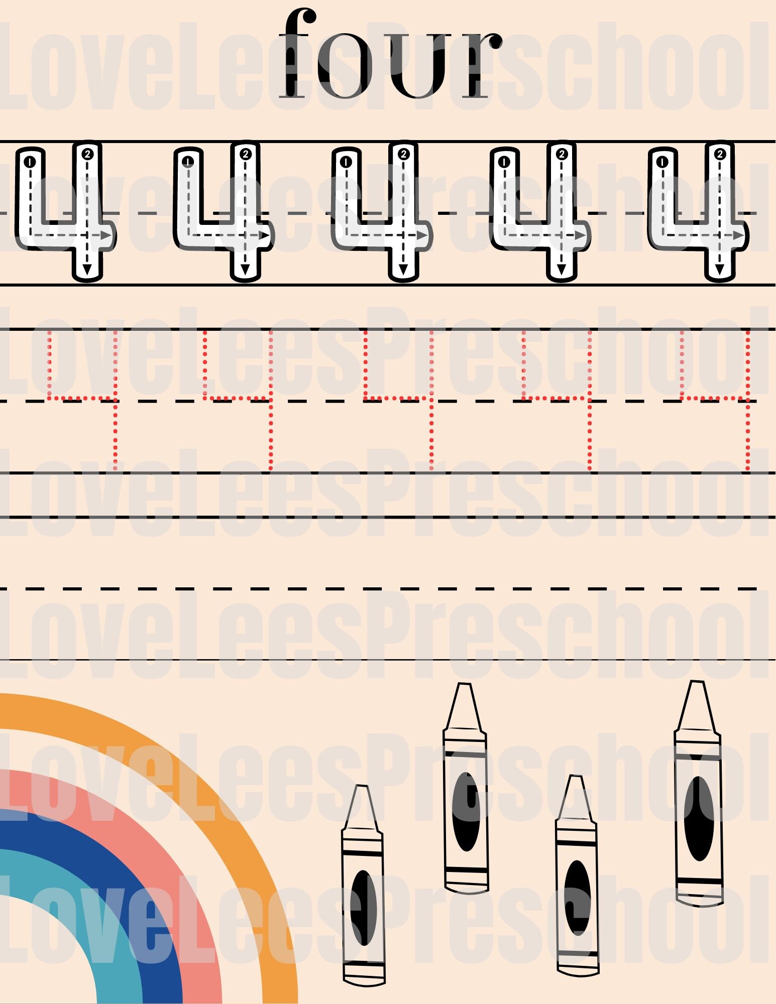 Number Tracing Printable Worksheets for Preschool - Etsy