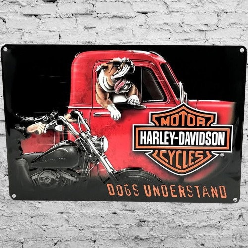 Harley Davidson Motor Cycles Metal Sign, Mens Garage Signs, Harley ...