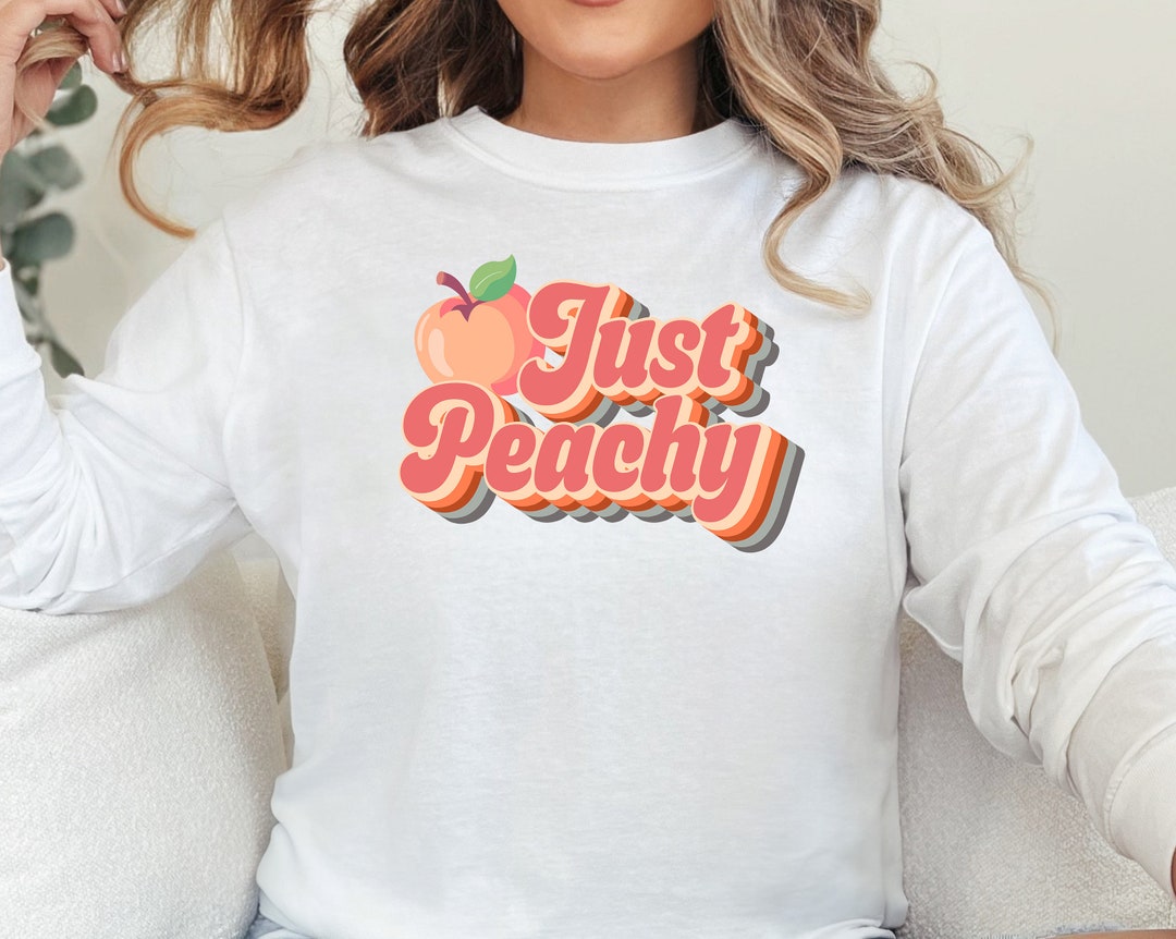 Just Peachy Svg Png, T-shirt Gifts, Peachy Svg, Just Peach Retro Svg ...