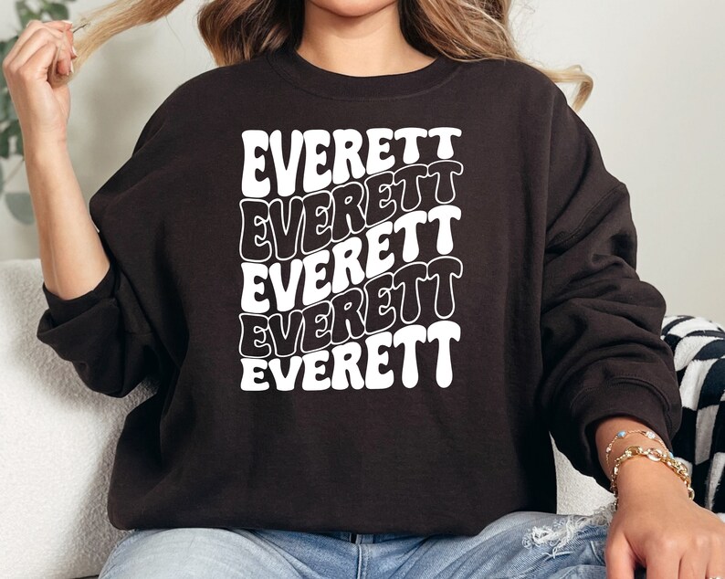 Everett Wavy Svg Png, Everett T-shirt Design, Everett City Gifts ...