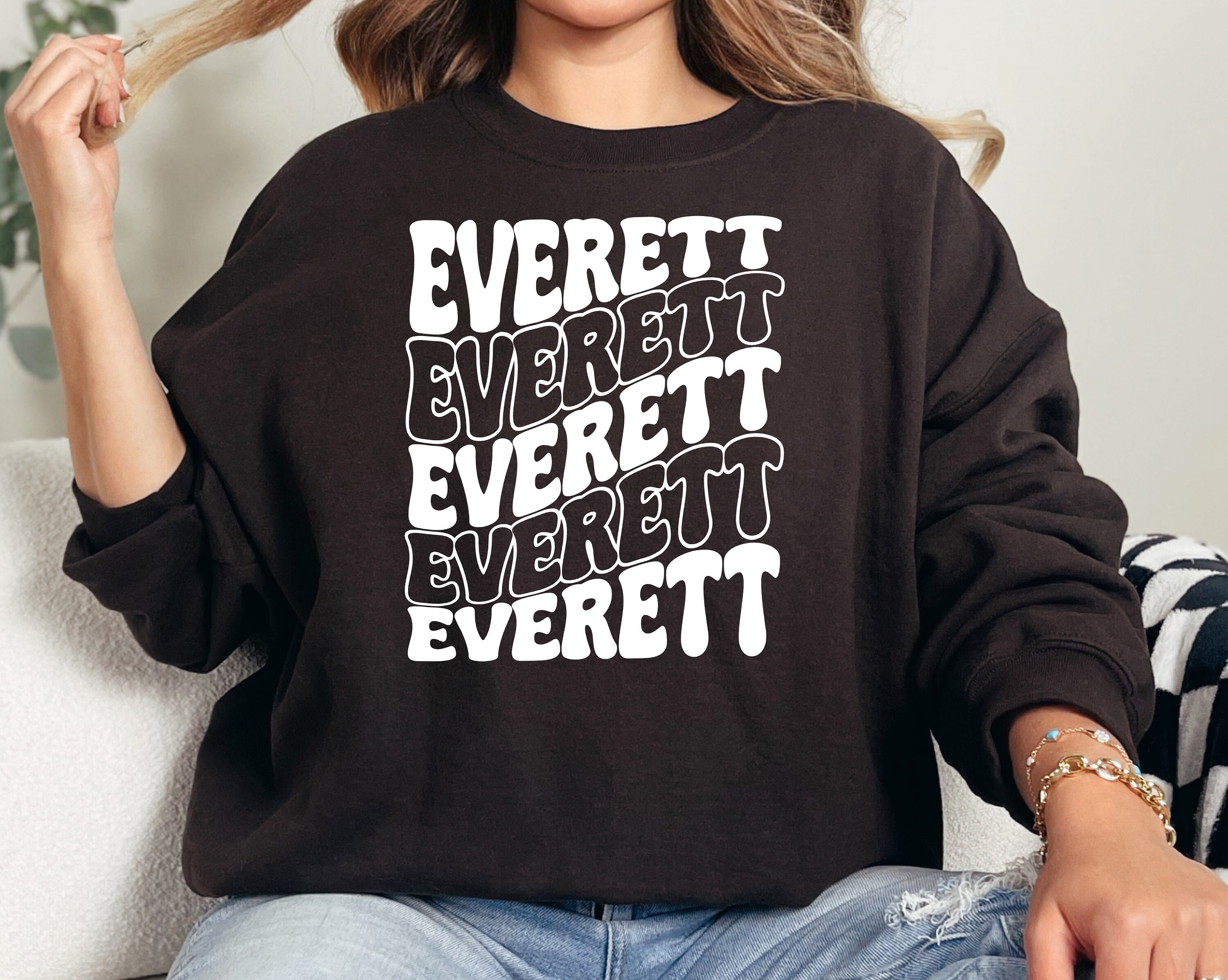 Everett Wavy Svg Png, Everett T-shirt Design, Everett City Gifts ...