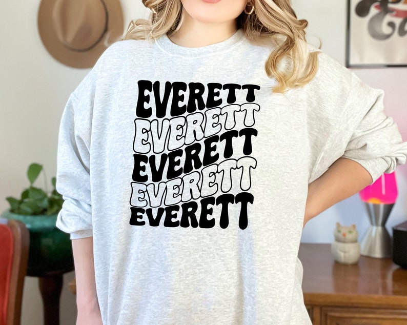 Everett Wavy Svg Png, Everett T-shirt Design, Everett City Gifts, Everett Washing Svg, Everett ...