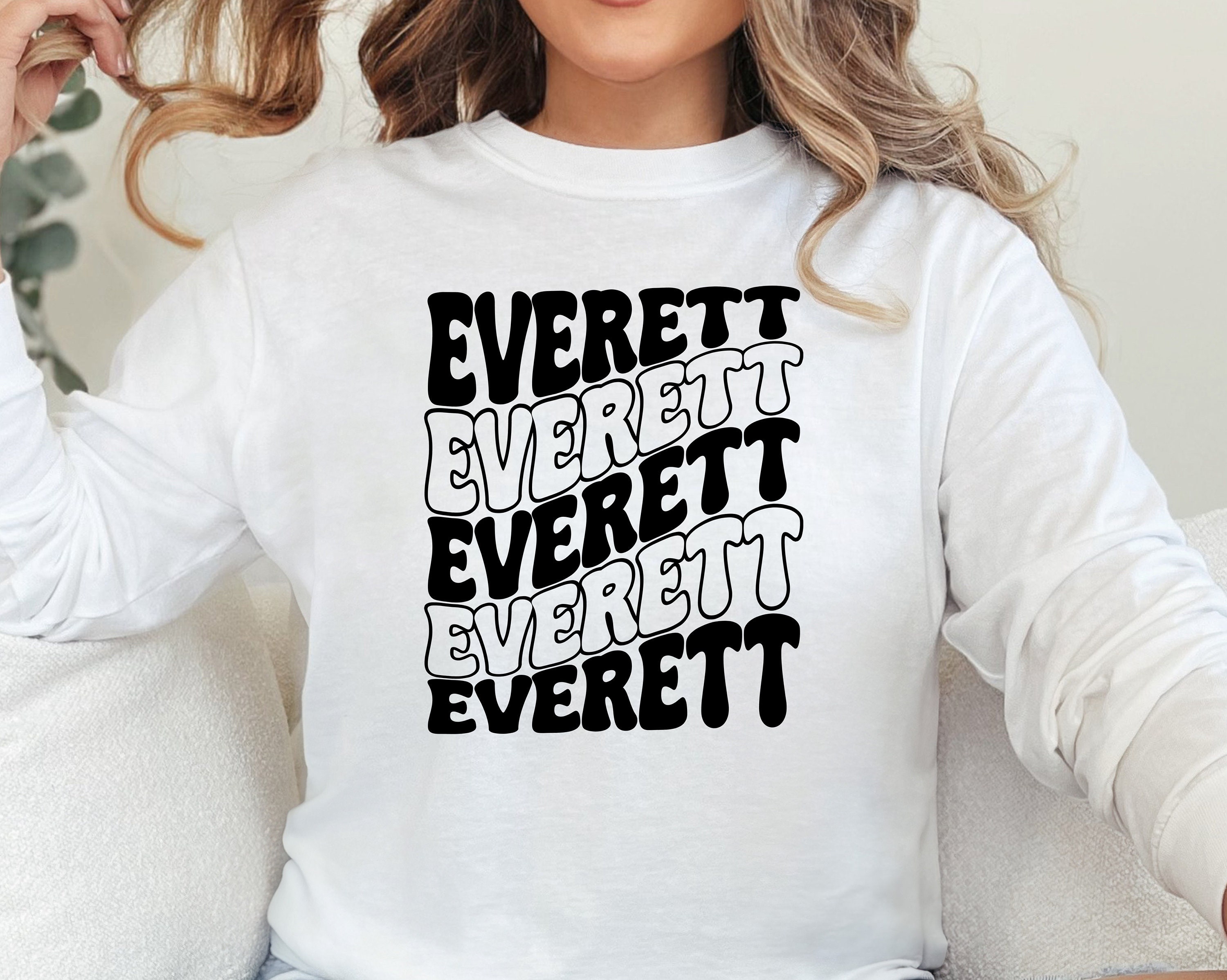 Everett Wavy Svg Png, Everett T-shirt Design, Everett City Gifts ...