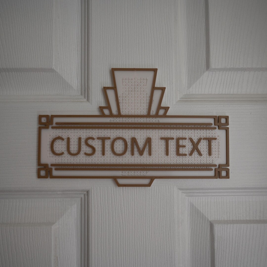 CUSTOM TEXT Home Art Decor Door Sign Personalized Plastic 3D Printed ...