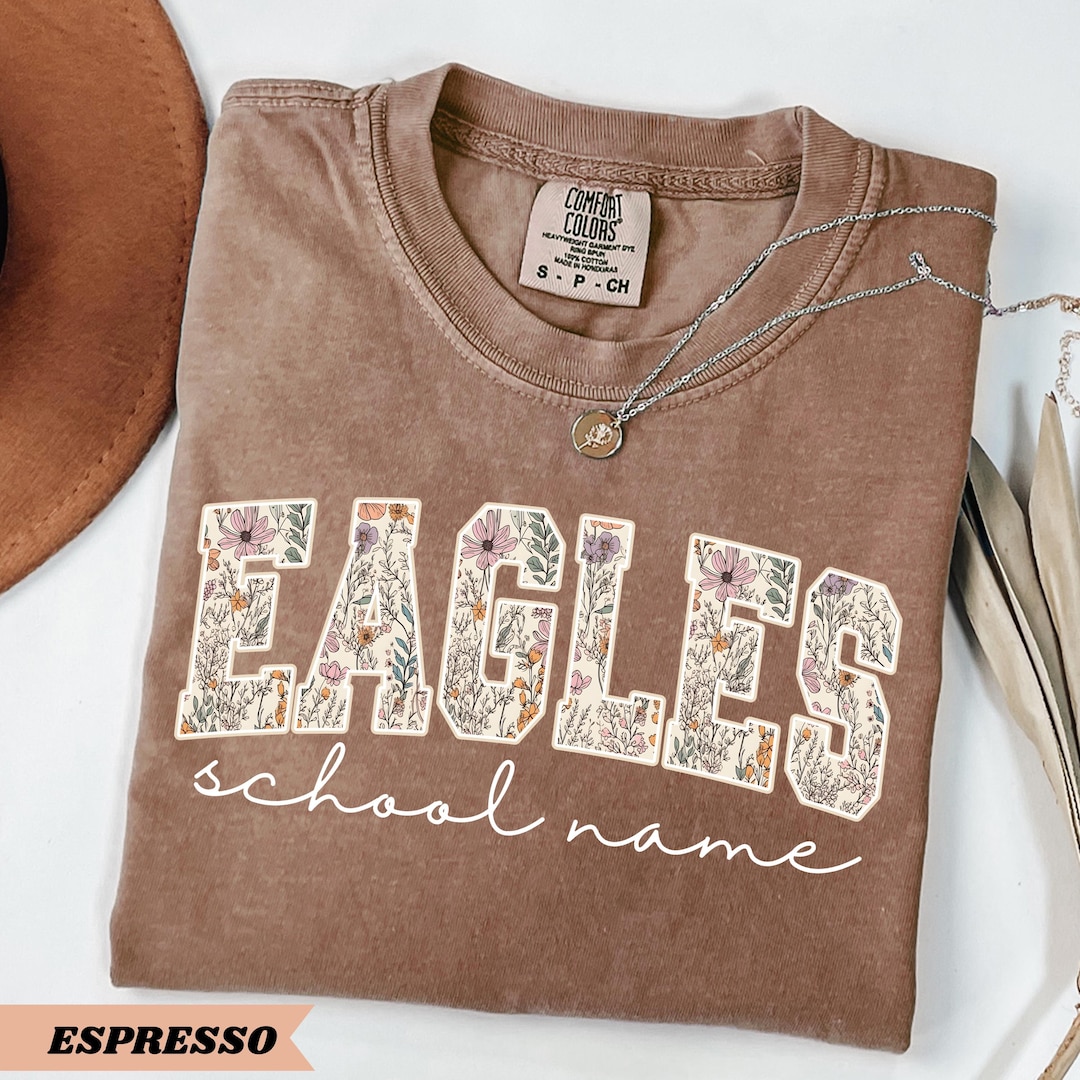 Custom Mascot Shirt, School Spirit Tee, Personalized Comfort Colors ...