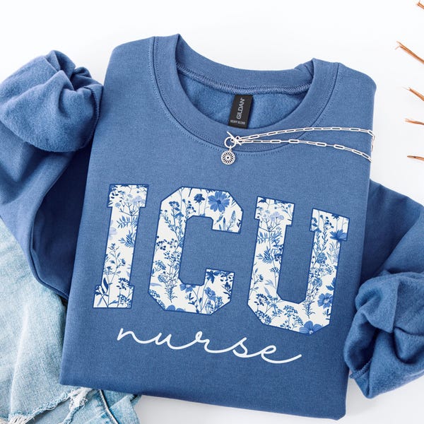 Icu Nurse Blue Jacket - Etsy