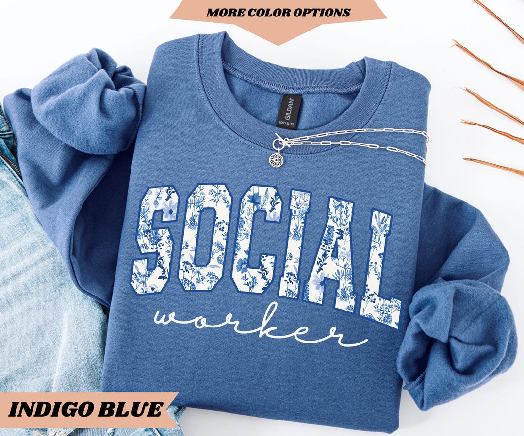Floral Social Worker Sweatshirt, Social Worker Shirt, School Social ...