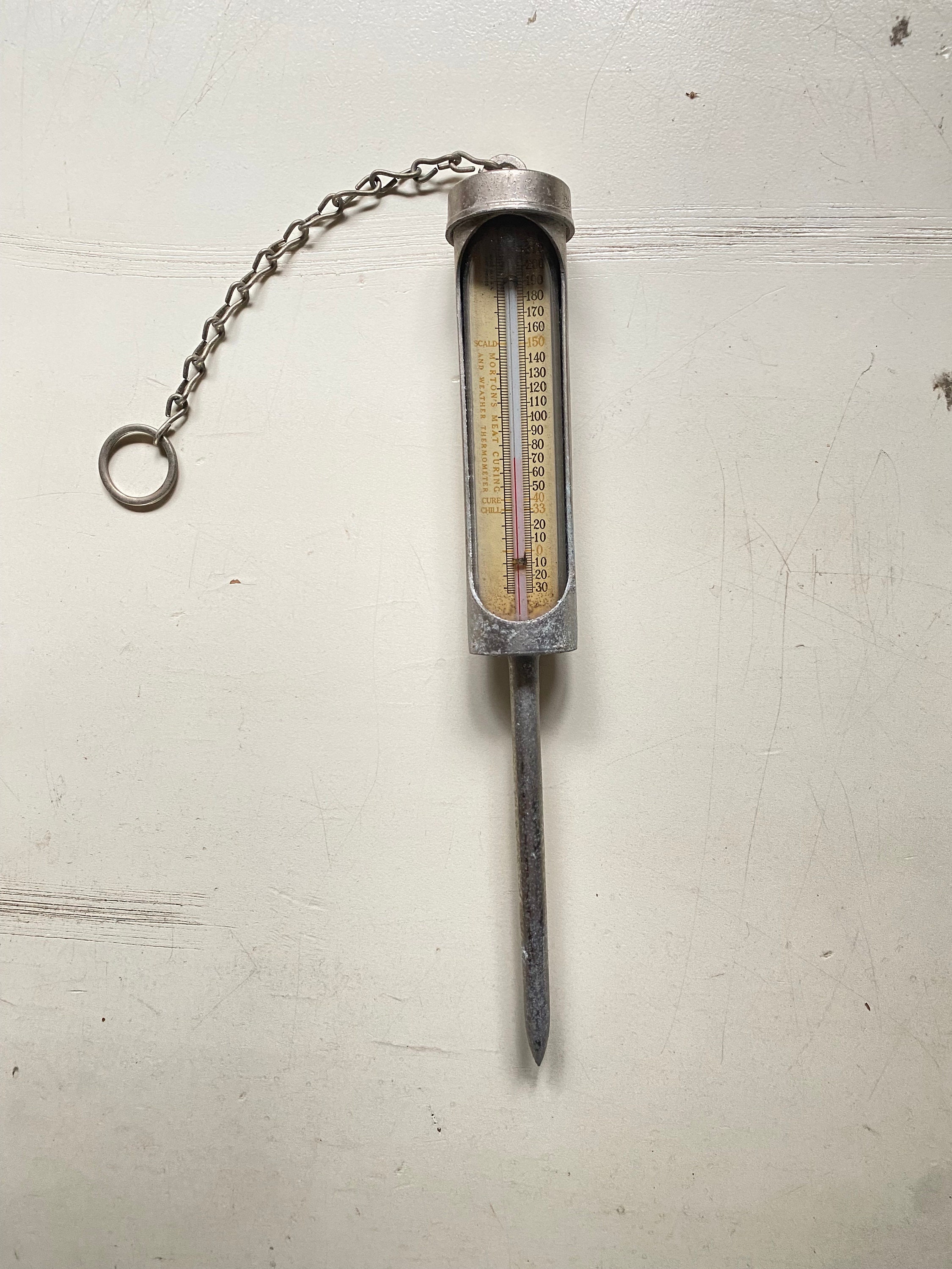 Morton's Meat Curing and Weather Thermometer Vintage 1940s - Etsy