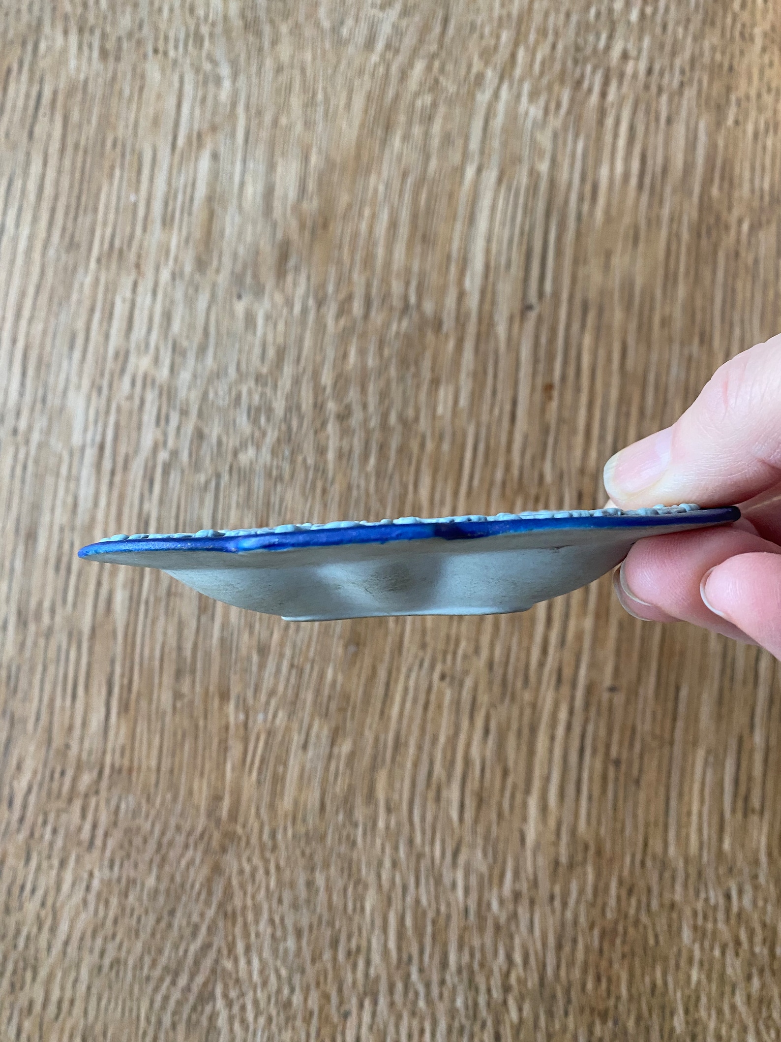 Dark Blue Wedgewood Dish Clover Shaped Shamrock Cobalt Blue Jasperware ...