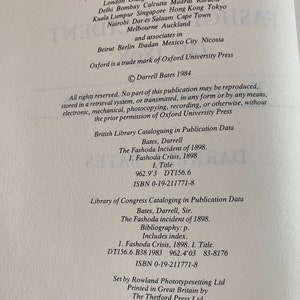 The Fashoda Incident of 1898 - Incounter on the Nile Book by Darrell ...