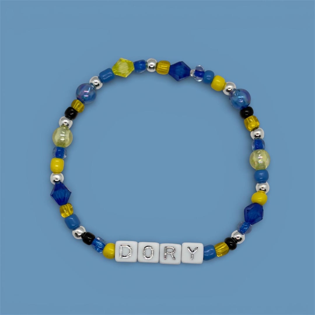 Dory, Finding Nemo, Finding Dory Inspired Beaded Bracelet, Sterling ...
