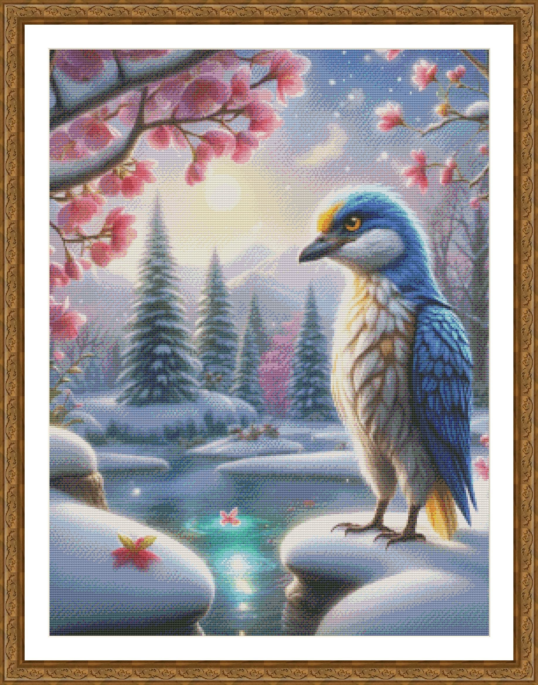 PDF Blue Bird Cross Stitch Pattern Digital Cross Stitch Chart PDF Cross ...