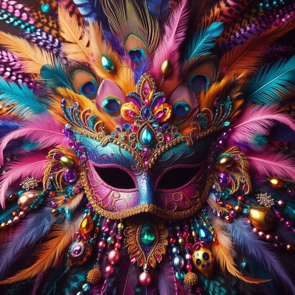 PDF Venetian Mask, Carnival, Mardi Gras Cross Stitch Home Decor Pattern ...