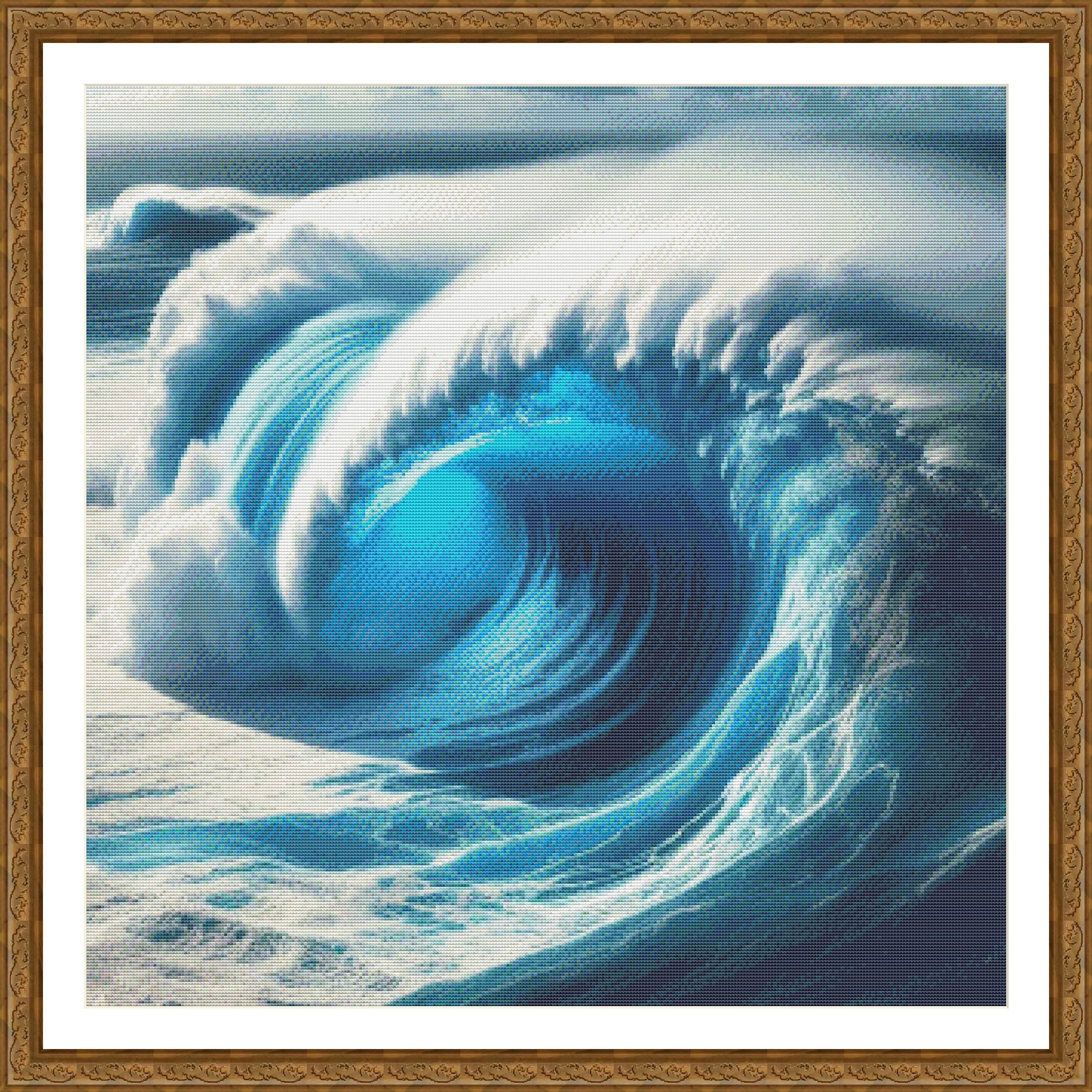 PDF Ocean Wave Counted Cross Stitch Pattern Seascape Digital Cross ...